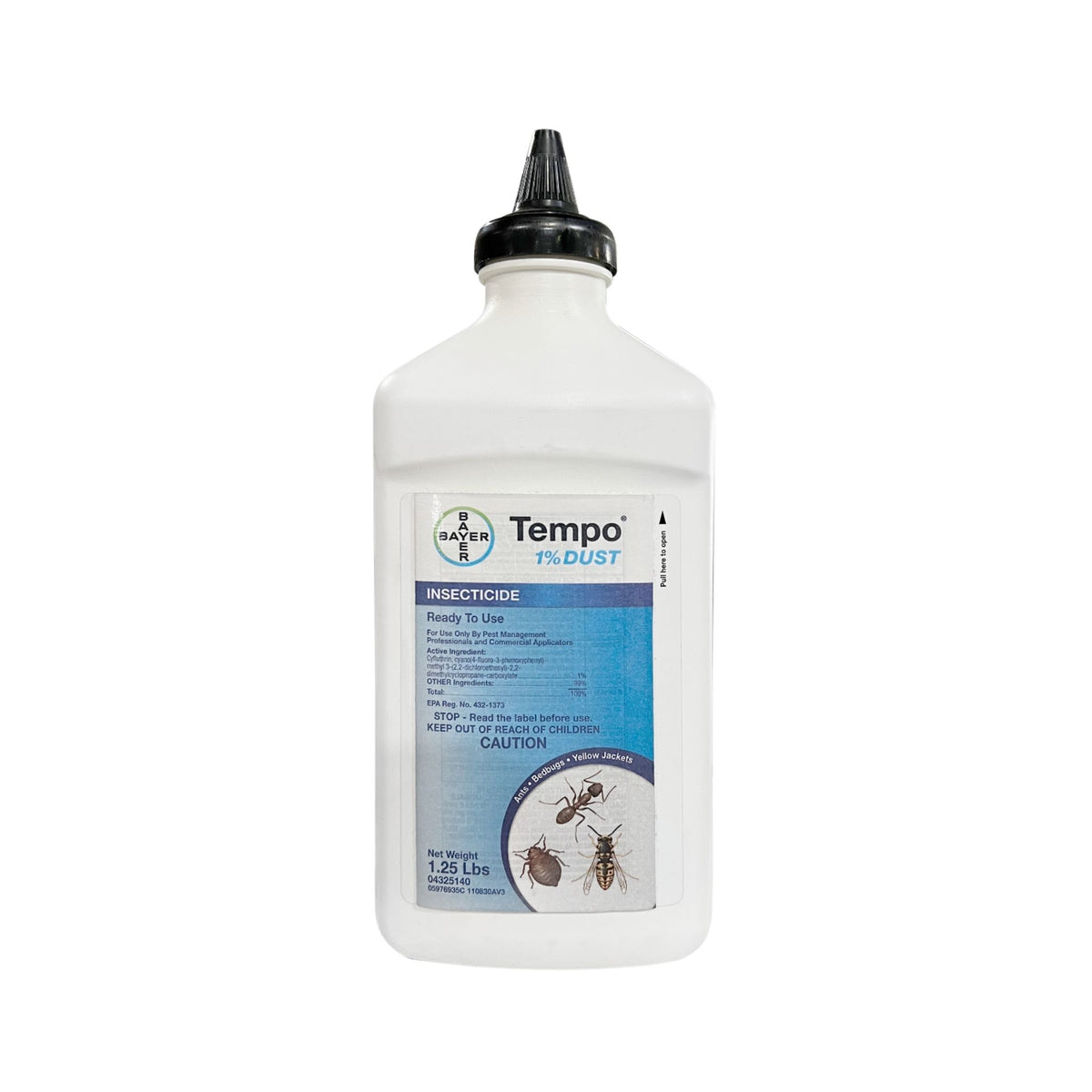 Bayer Tempo Dust 1% Insecticide - 1.25 lb Bottle for Ants, Roaches, an